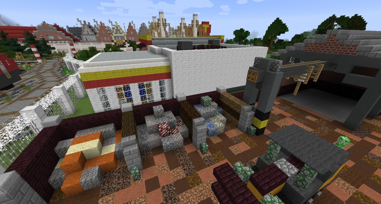 scrapyard, waste incineration plant, Muellhalde, Schrottplatz Minecraft Map