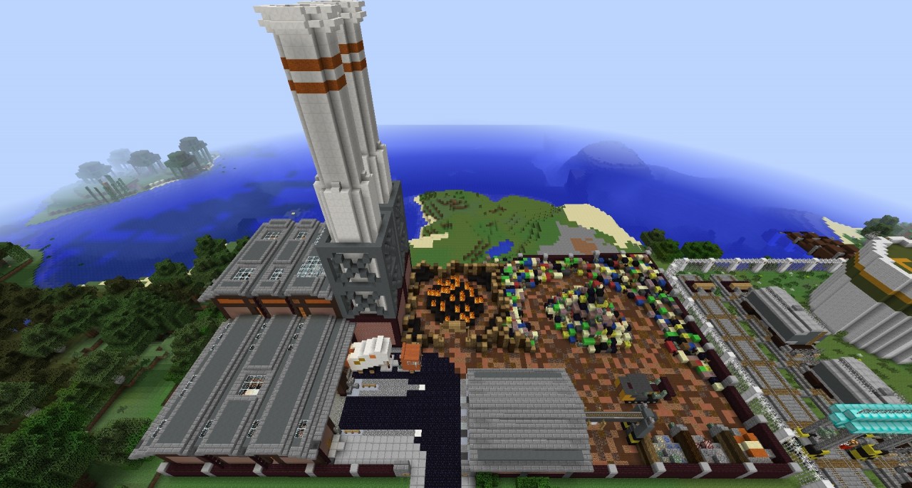scrapyard, waste incineration plant, Muellhalde, Schrottplatz Minecraft Map