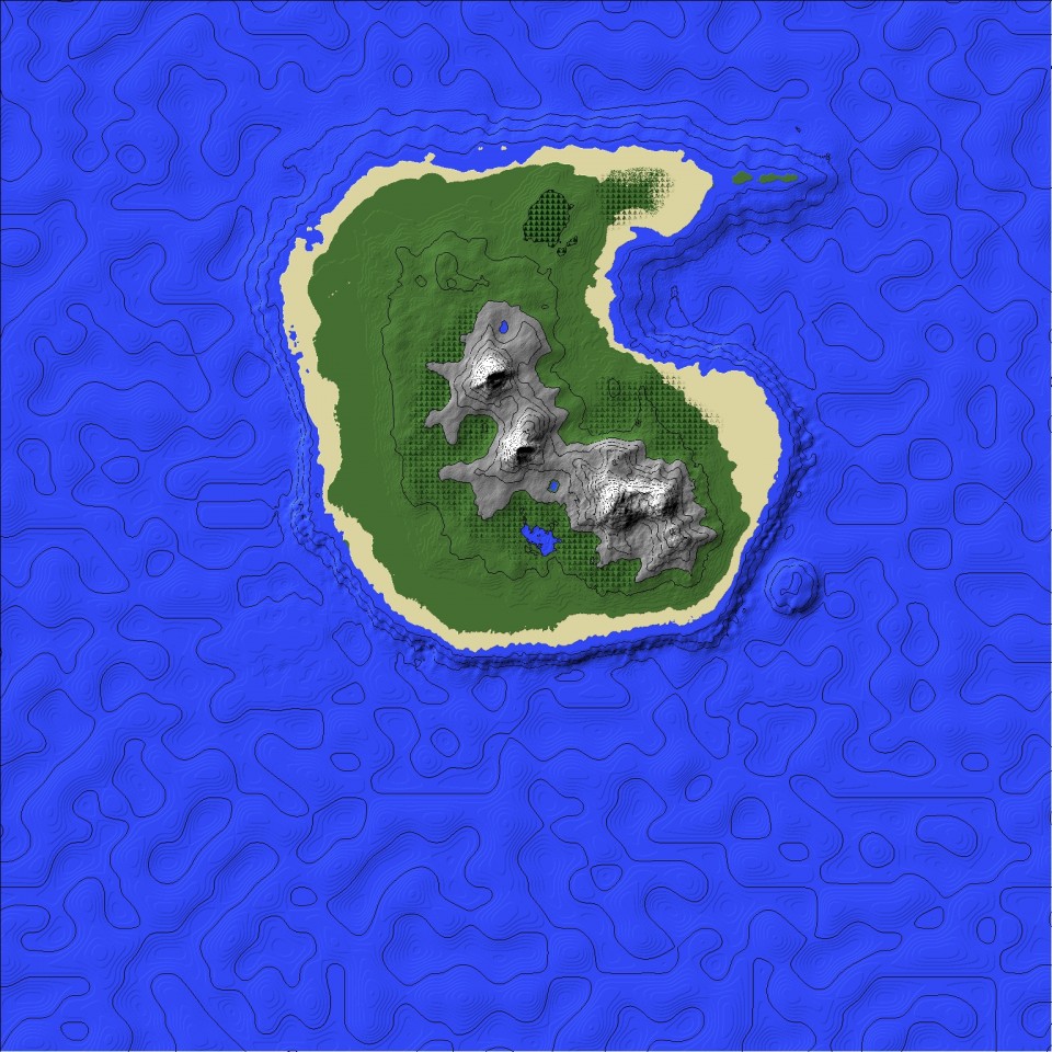 Custom Island to build on Minecraft Map