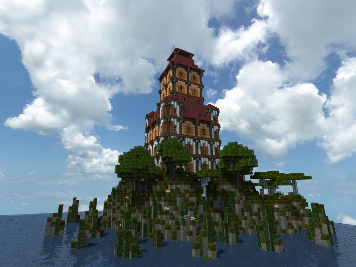 The Skyscraper of the lone island Minecraft Map