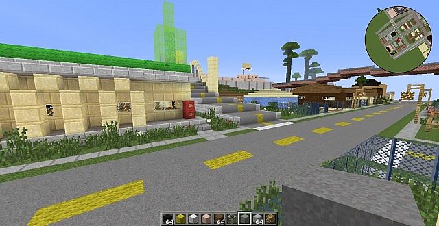 GTA San Andreas Complete Map (ALPHA 1.5.1) 1.7.2 Minecraft Project