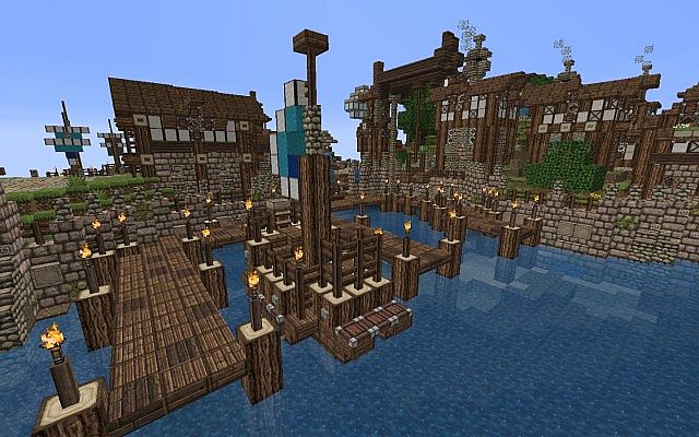 Medieval Port Town: Portsmouth Minecraft Map