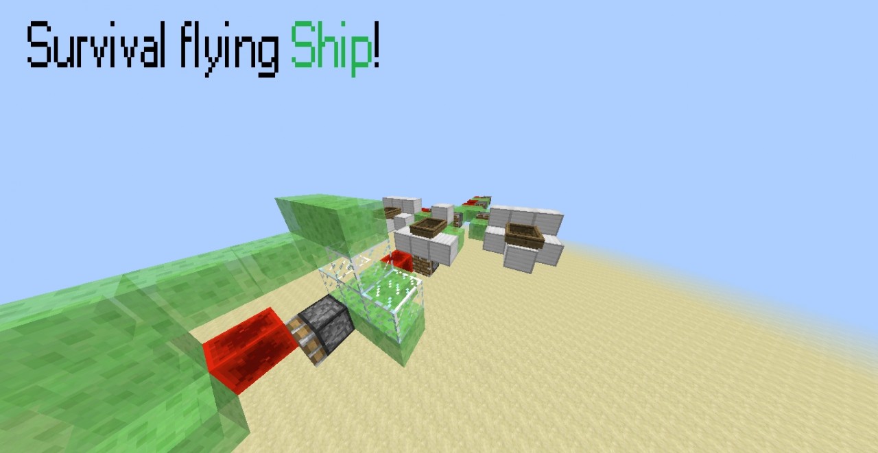Survival flying Ship 1.8. Minecraft Map