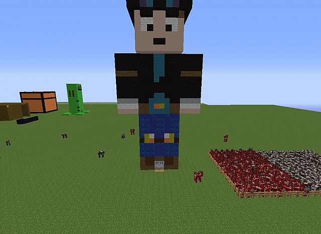 DanTDM Statue Minecraft Map