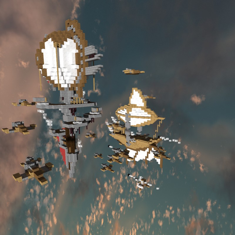 Steampunk Airships - Guns of Icarus Minecraft Map