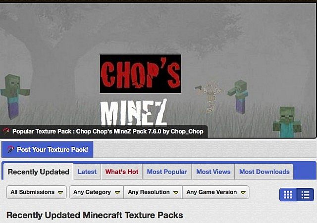 Chop Chop's MineZ Pack 7.6.0 Minecraft Texture Pack