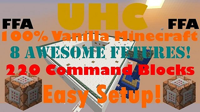 UHC Free For All! Super Easy Setup, And 8 Awesome Features! Minecraft Map