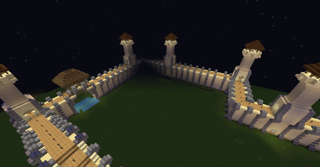 Walls to castles and villages Minecraft Map