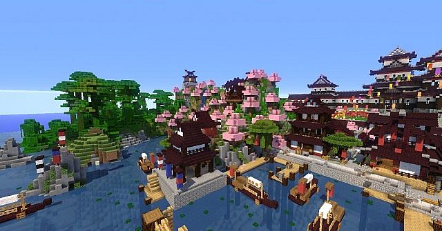 Japanese City [150 sub special][Schematic] Minecraft Map