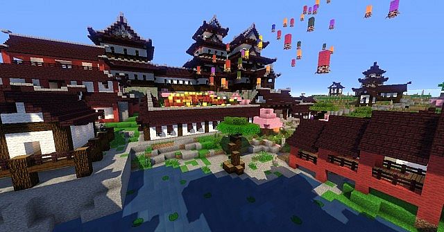 Japanese City [150 sub special][Schematic] Minecraft Map