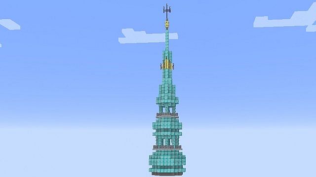 Baroque style Copper Cladded Onion Dome Spire 54m tall Minecraft Map