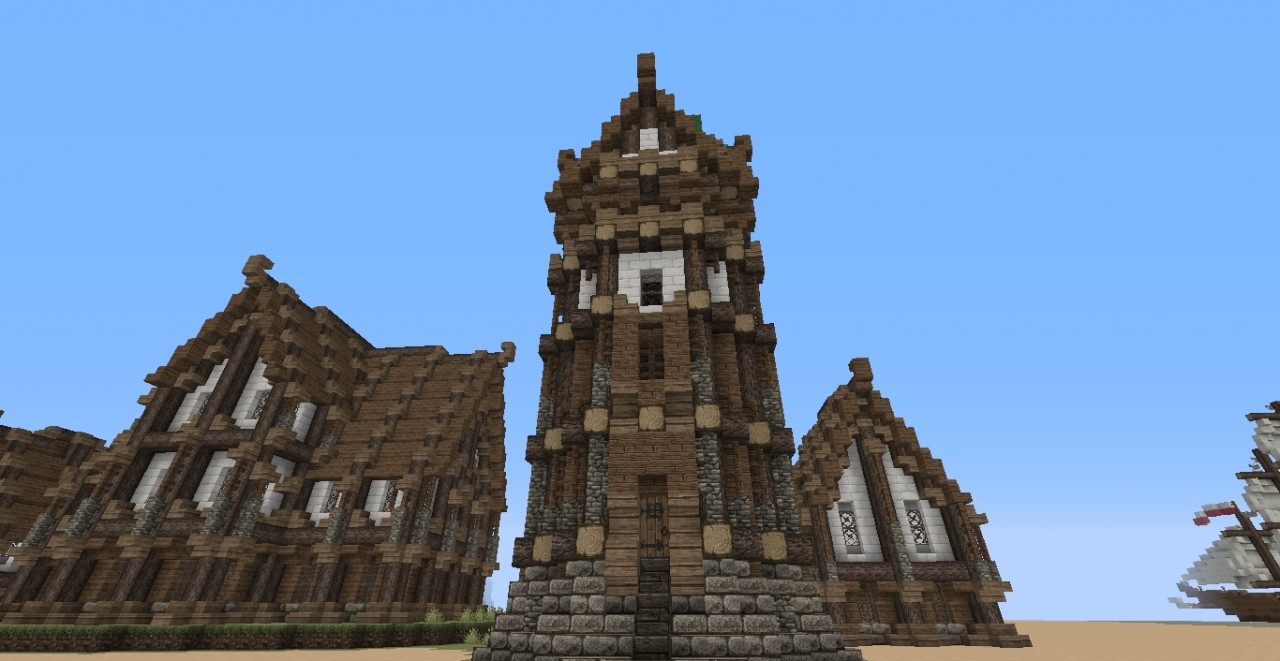 Large Elven Tower Template Minecraft Map