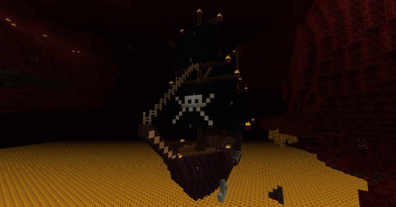 Nether Pirate Ship Minecraft Map