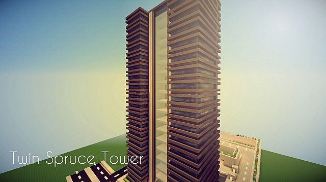 Twin Spruce Tower | Modern Condo Minecraft Map