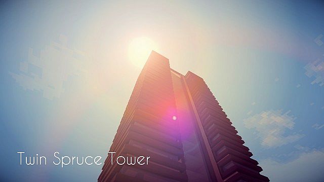 Twin Spruce Tower | Modern Condo Minecraft Map