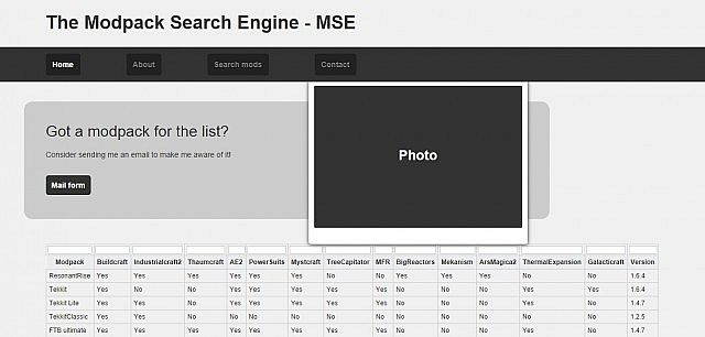MSE - The Modpack Search Engine BETA Minecraft Mod