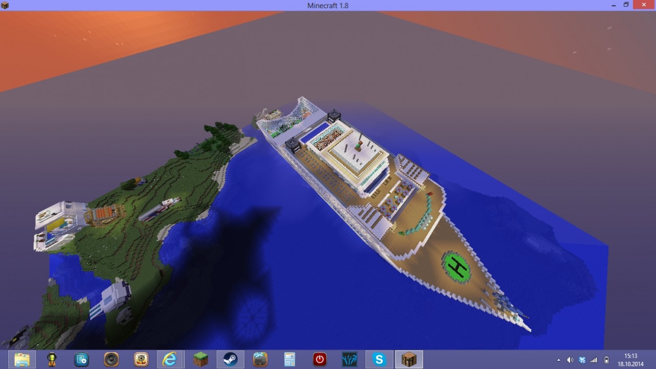 Dream island with Helicarrier hovering above Minecraft Map
