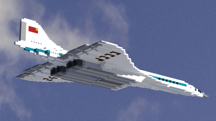 Tupolev Tu-144 (USSR) - Aeroflot | Full Interior | Download Minecraft Map