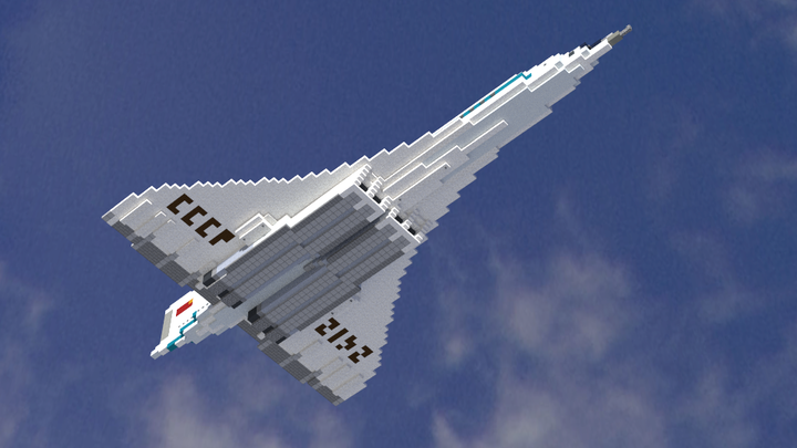 Tupolev Tu-144 (USSR) - Aeroflot | Full Interior | Download Minecraft Map