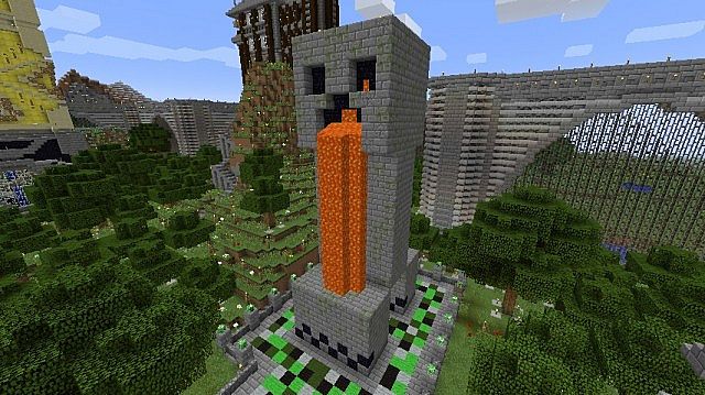 Creeper Statue Minecraft Map