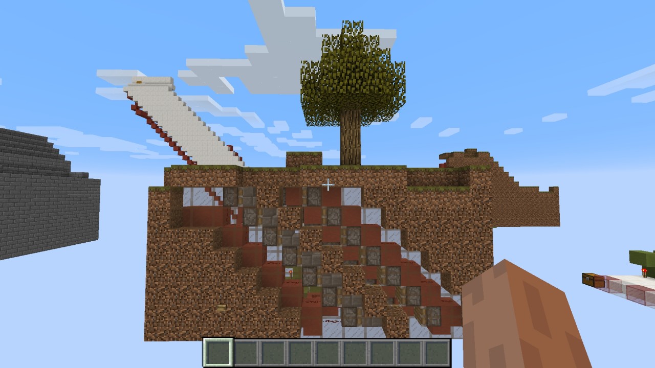 Secret/Hidden Piston Stairs Minecraft Map