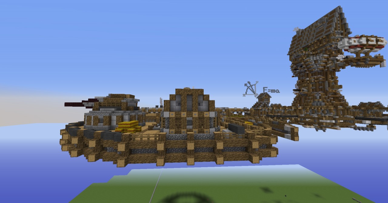 Floating Steampunk Buildings Minecraft Map