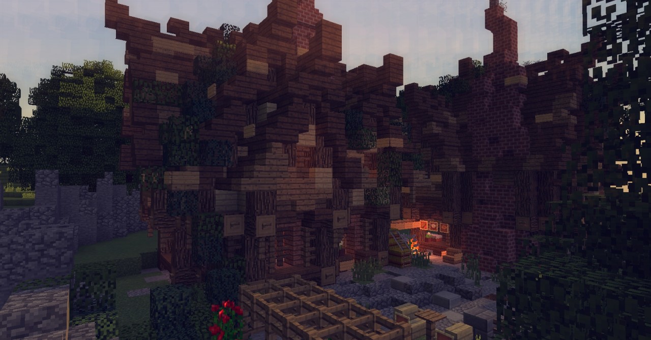 Small medieval river side house Minecraft Map