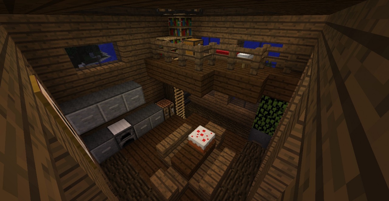 Survival Friendly House - 15 chest storage Minecraft Map