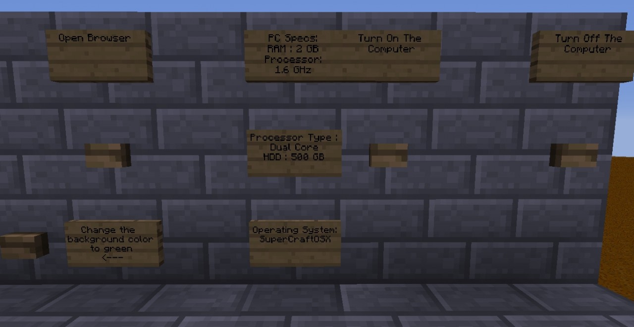 Realistic Computer Minecraft Map