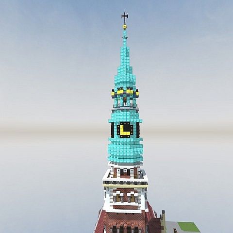 Baroque style Copper Cladded Onion Dome Spire 53m tall Minecraft Map