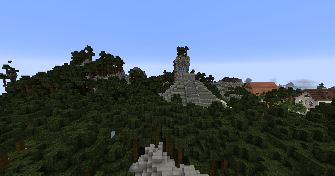 Maya Pyramid and Holy Mountain Minecropolis Minecraft Map