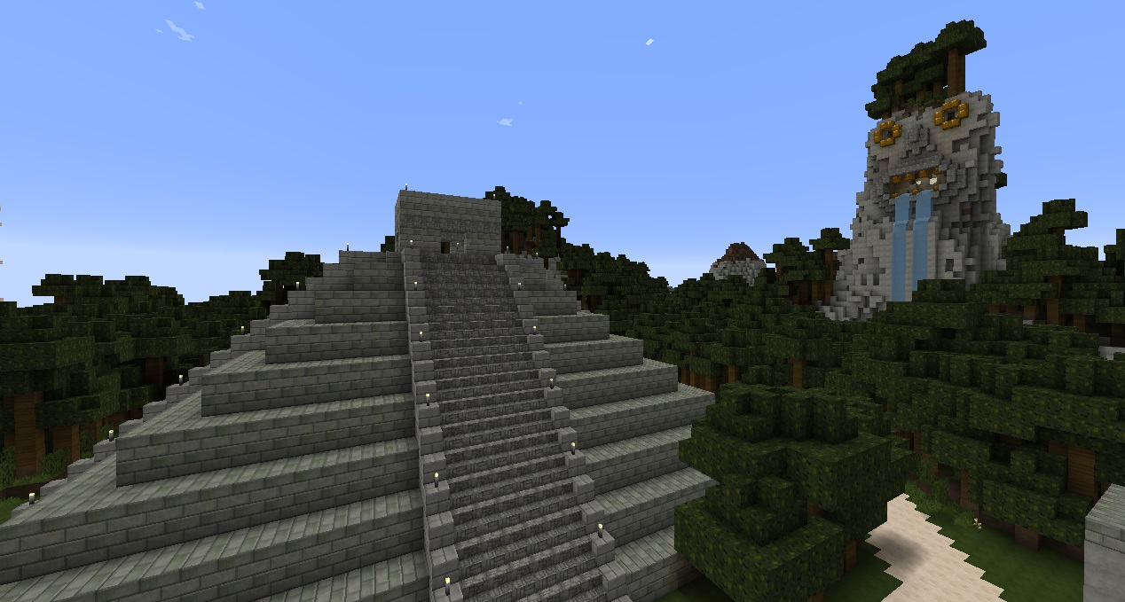 Maya Pyramid and Holy Mountain Minecropolis Minecraft Map