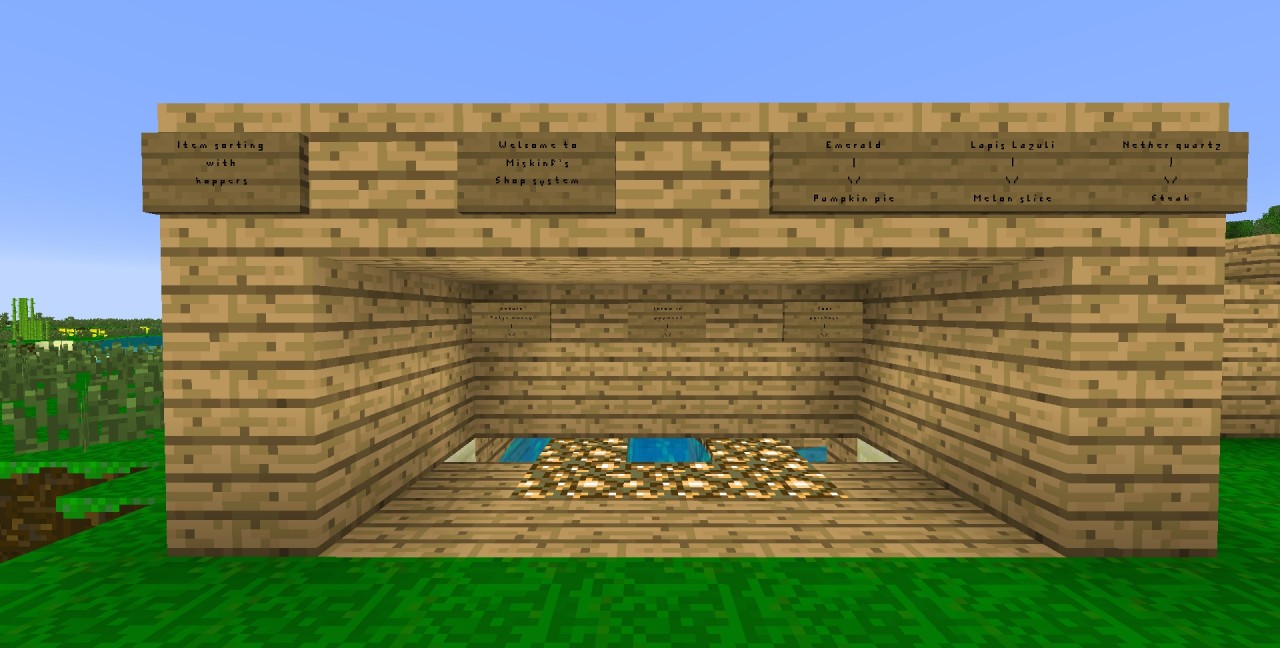 Miskinf's simple shop system Minecraft Map