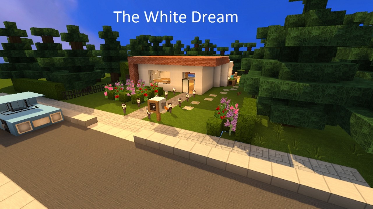 The white dream [modern house] Minecraft Map