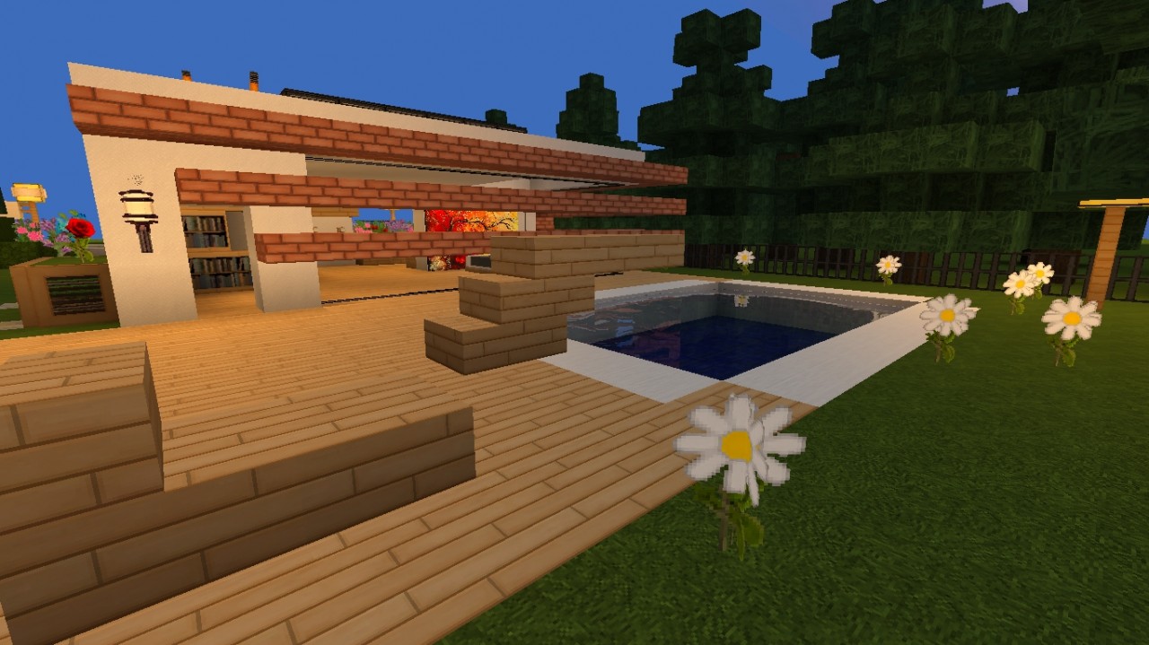 The white dream [modern house] Minecraft Map