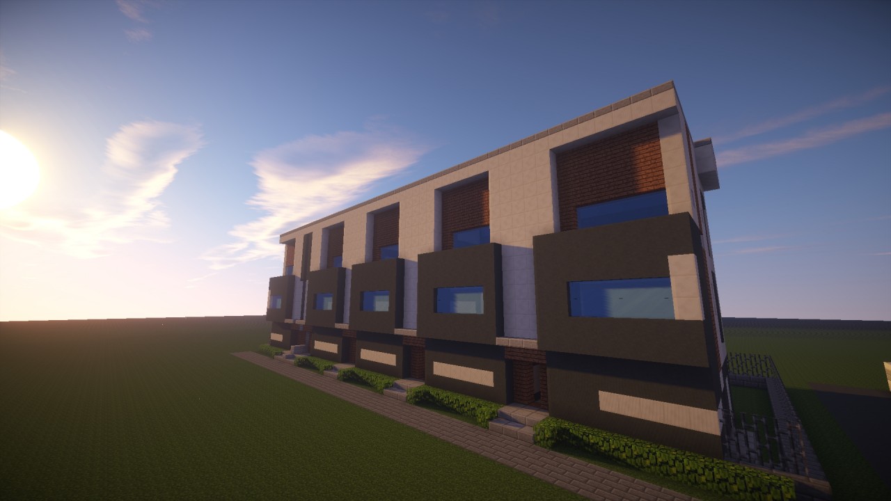 Modern World- Row Of Apartments (Part 1) Minecraft Map