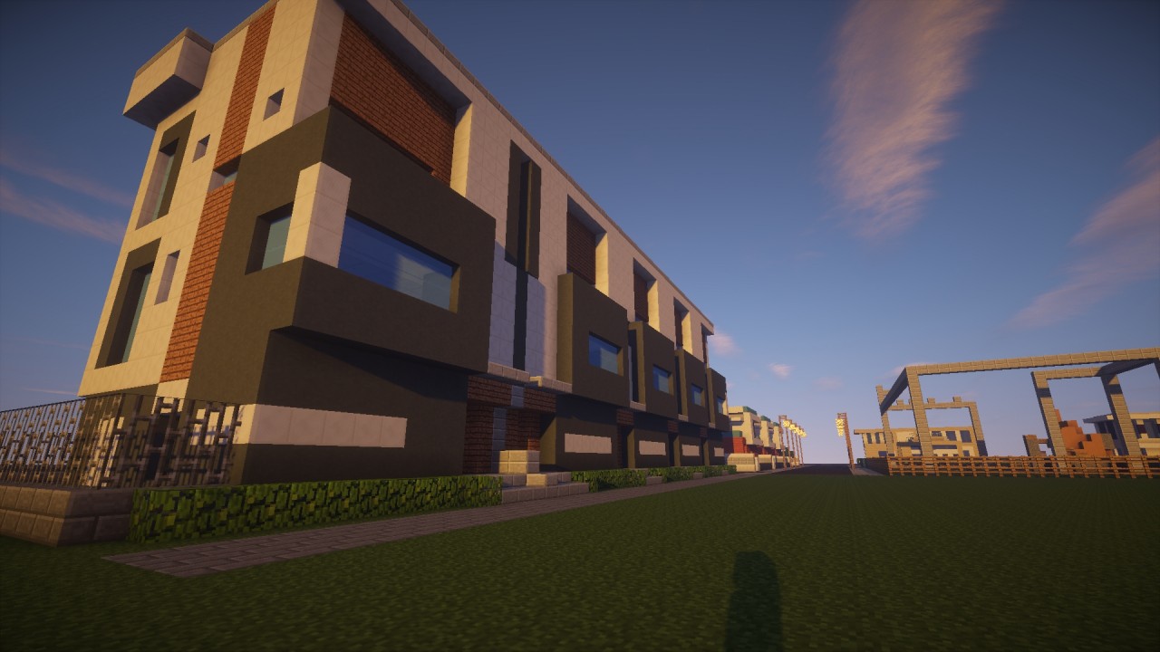 Modern World- Row Of Apartments (Part 1) Minecraft Map
