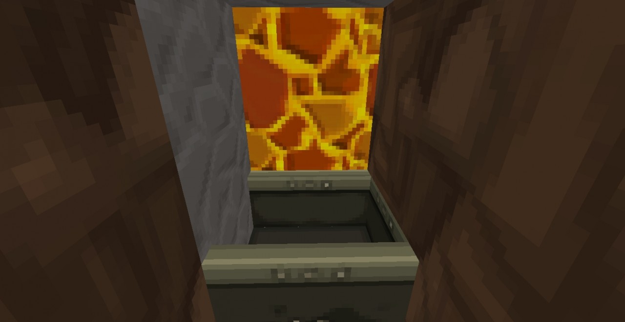 Hidden base lava entrance Minecraft Map