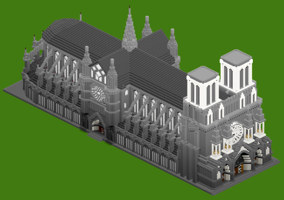 Cathedral inspired by Notre Dame Minecraft Map