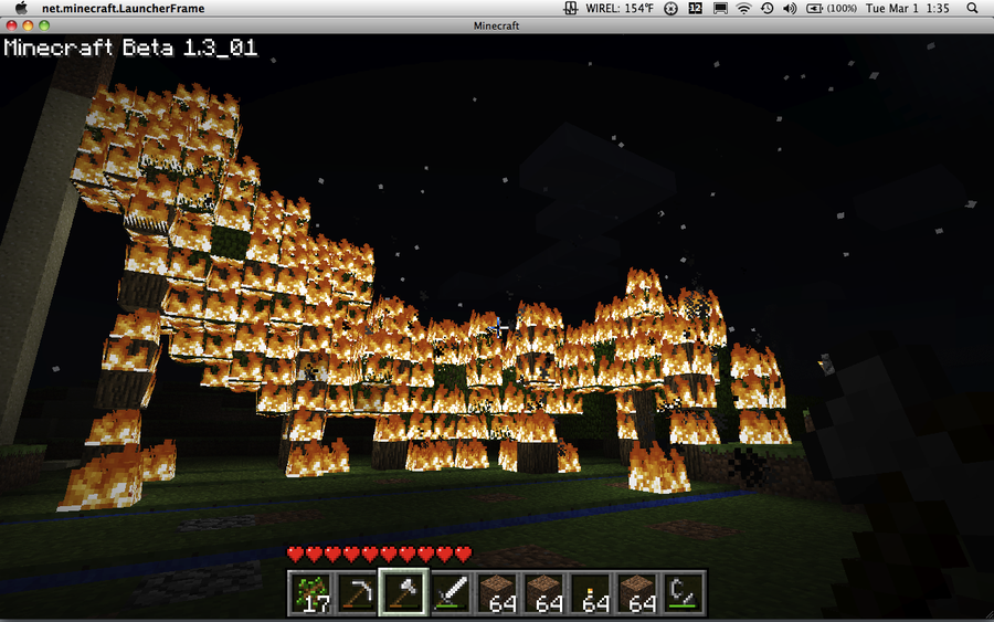 A Lonely Bonfire! Minecraft Blog