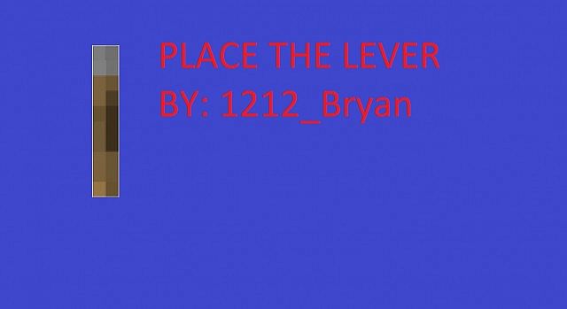 Place The Lever - Minecraft Minigame Minecraft Map