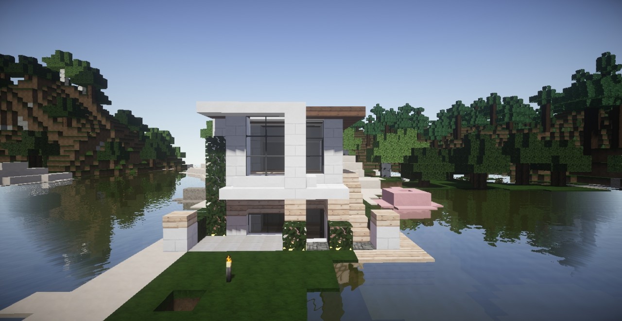 Elegant | A 10x10 Modern House Minecraft Map