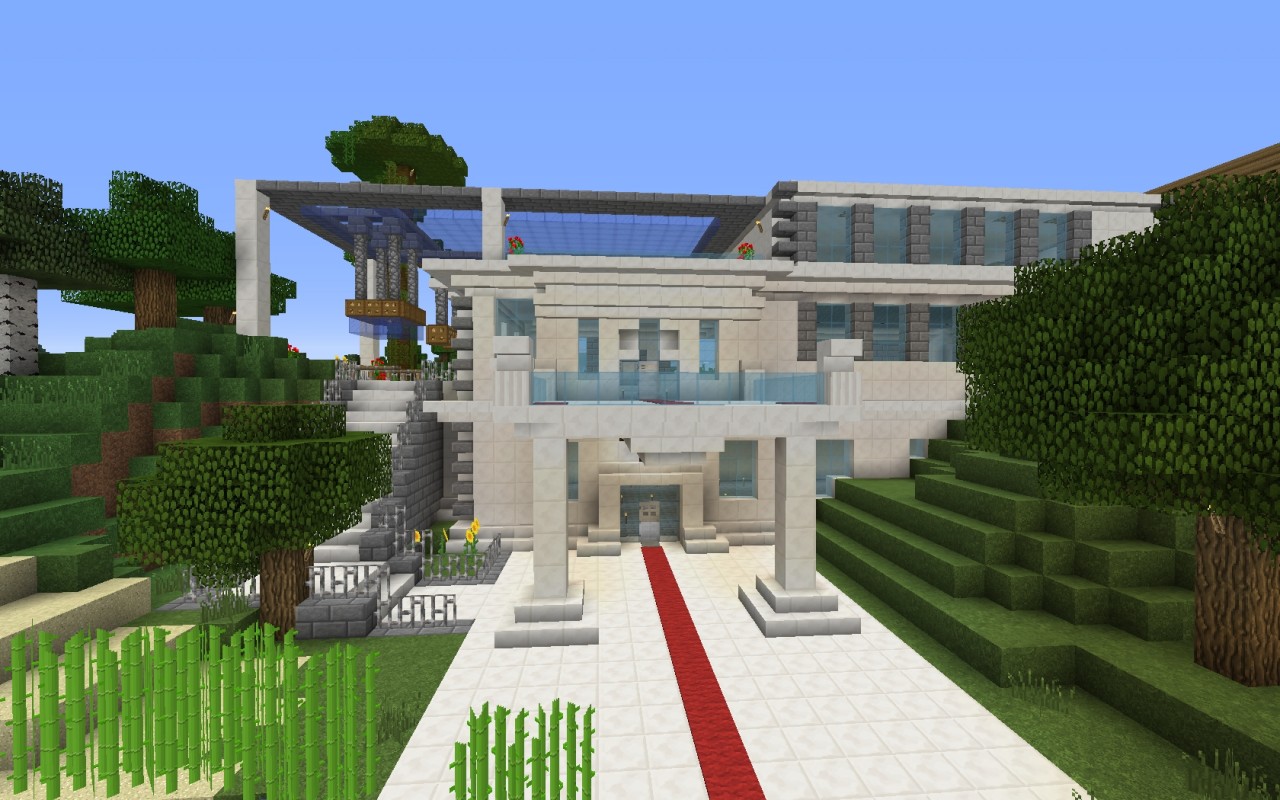Modern white house Minecraft Map
