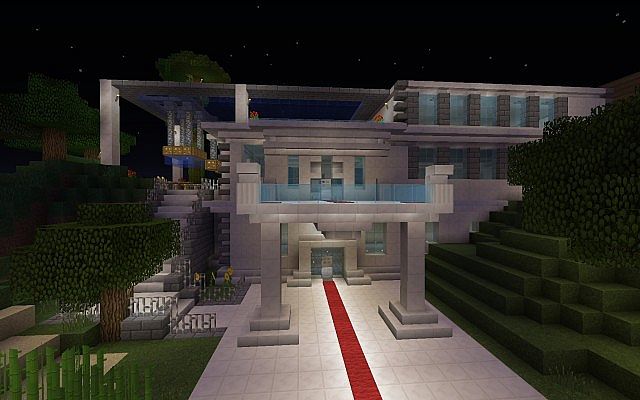 Modern white house Minecraft Map