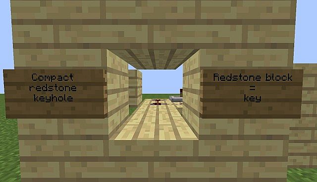 A Compact Redstone Keyhole! Minecraft Map