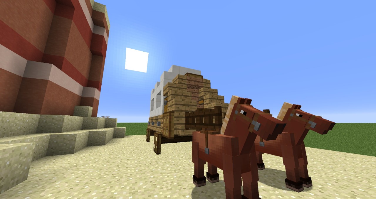 | vehicle | wild west wagon Minecraft Map