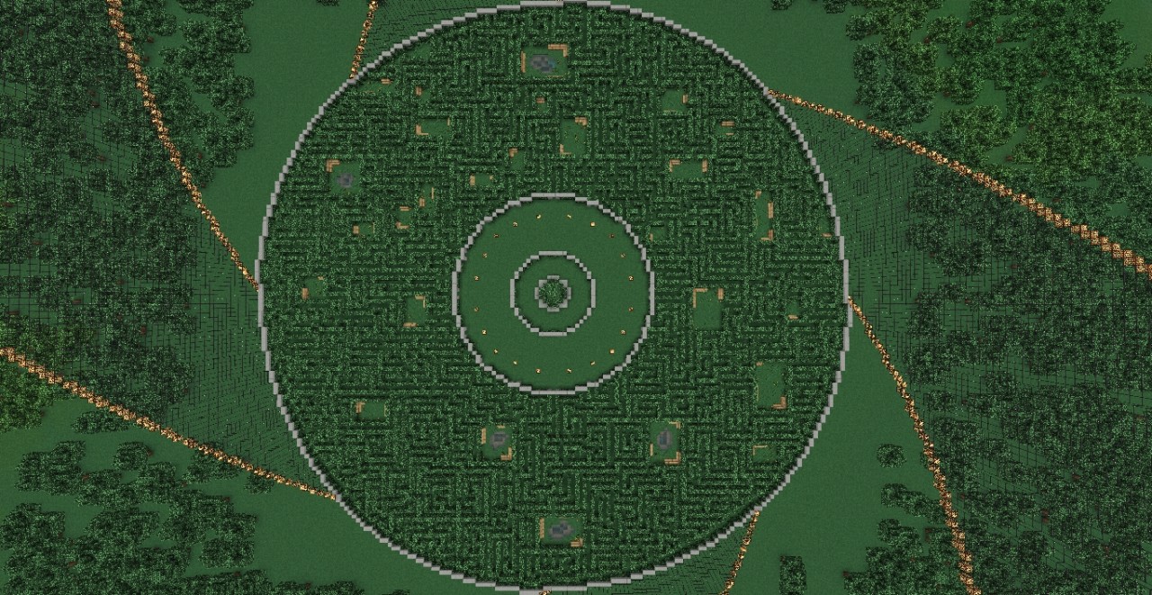 Spiral/Circle Maze - Hunger Games Arena Minecraft Map