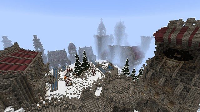 Lonely Castle on the snowy Mountain Minecraft Map