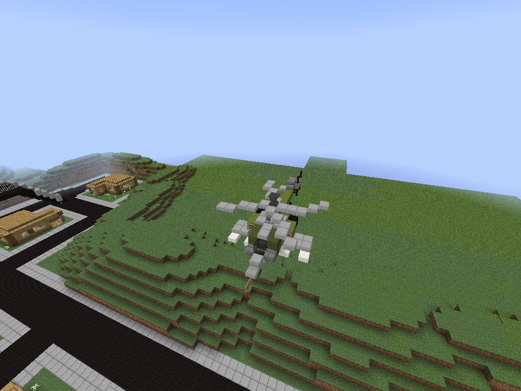 Aerial Conflict in a city Minecraft Map