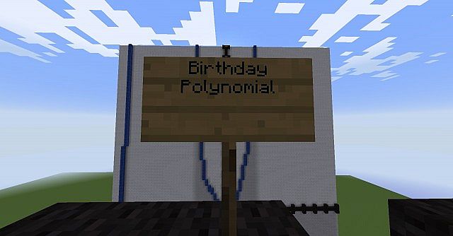 Birthday Polynomial Minecraft Map